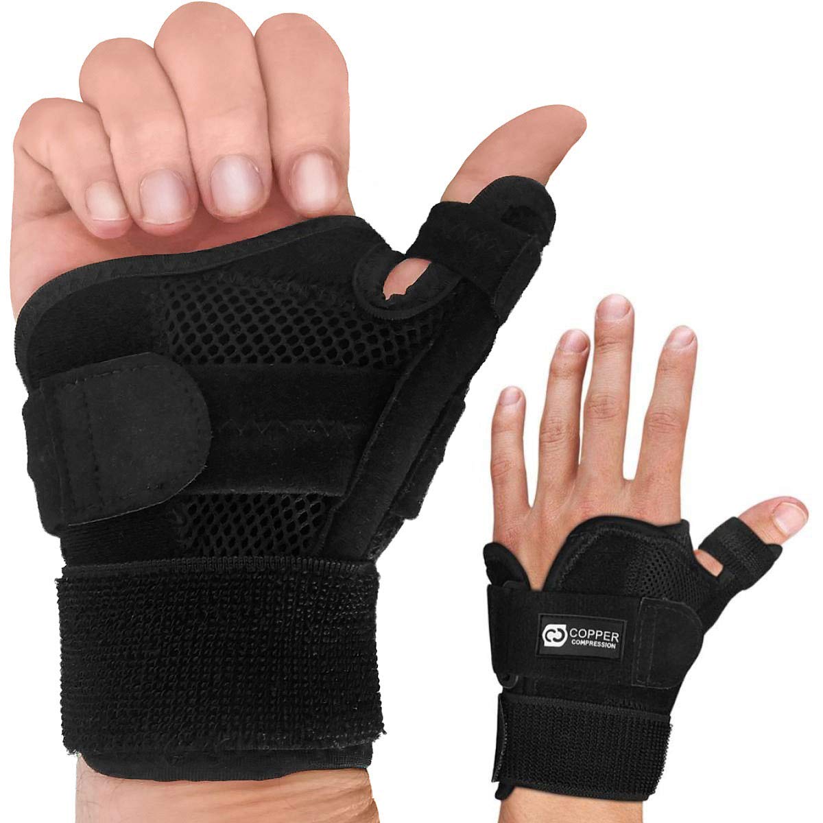 Copper Compression Reversible Thumb Stabilizer Brace - Copper Infused ...
