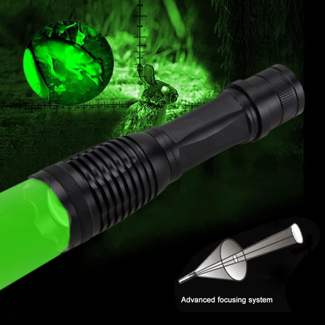 Snapklik.com : Green Light Flashlights, Long Range Hunting Light ...
