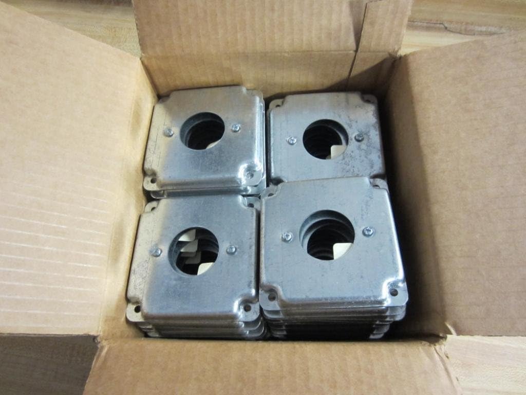 Steel City RS4 Outlet Box Surface Cover, Square, Raised, 4-Inch ...