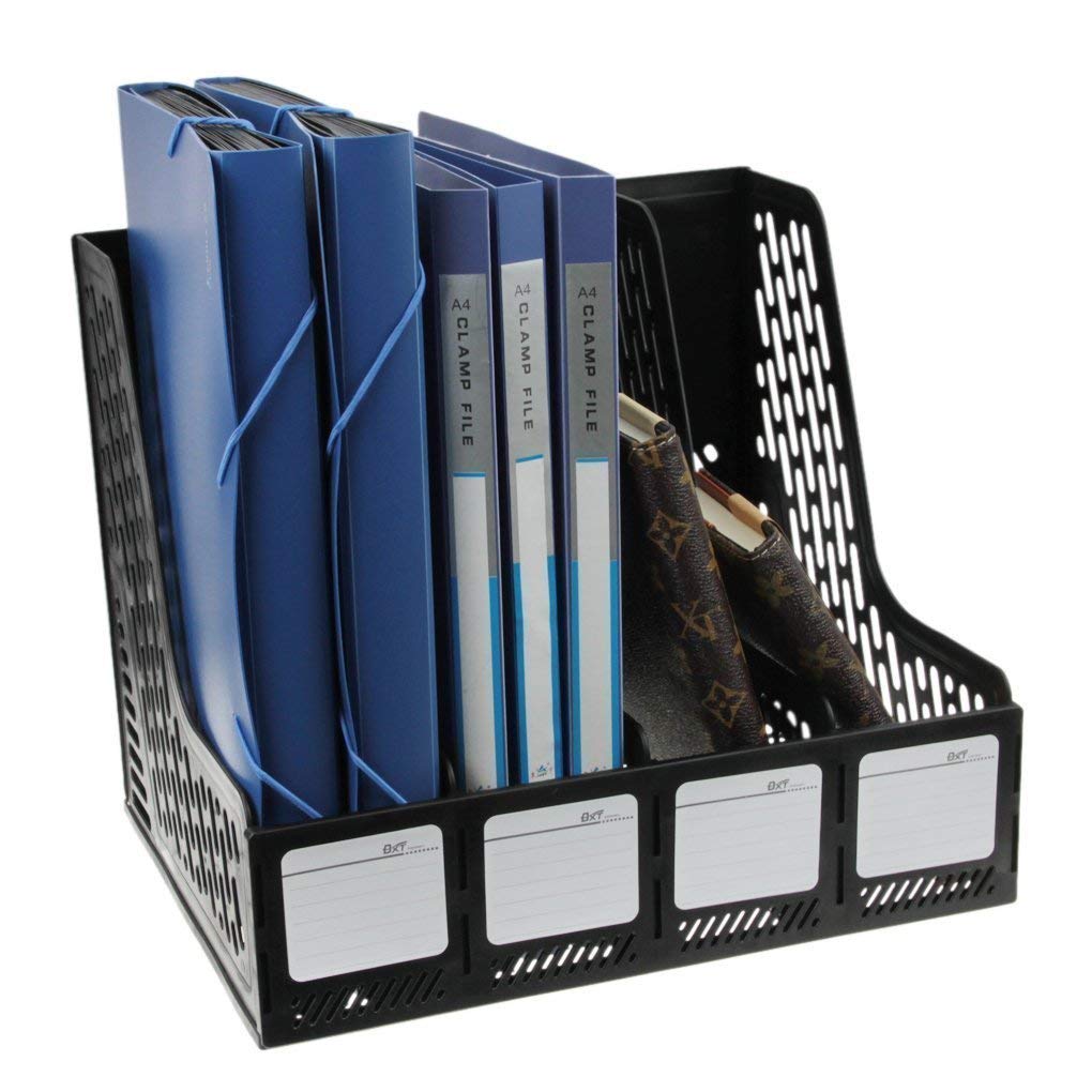 Flymug 4 Section Home Office Tidy File Paper Document Tray | Desertcart ...
