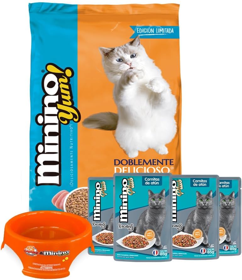 Minino Yum Alimento seco para Gato 12kg mas Combo Regalo BF23 : Amazon ...