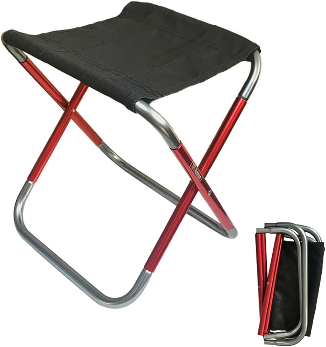 Azarxis Folding Stool Camping Foldable Stool Portable 4-Legged Chair ...