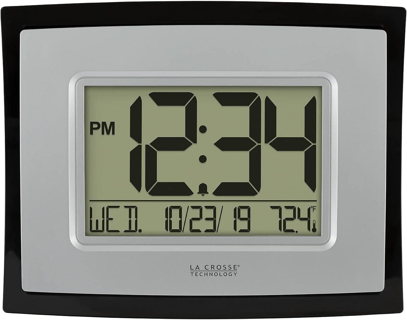 Amazon.com: Westclox Black Large Digital Wall Clock with Date ...