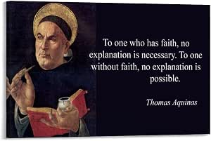 Amazon.com: Saint Thomas Aquinas Catholic Prayer Poster (2) Canvas ...