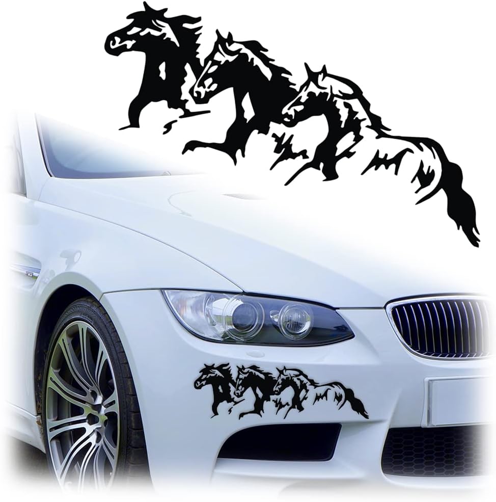 Amazon.com: Moioee Car Decor Running Horse Sticker Decal, 2PCS Window ...