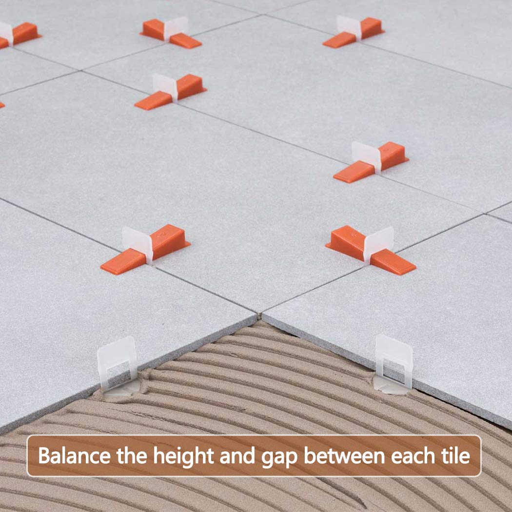 Snapklik.com : Tanzfrosch 300 Pcs Tile Leveling Wedges Reusable Tile ...