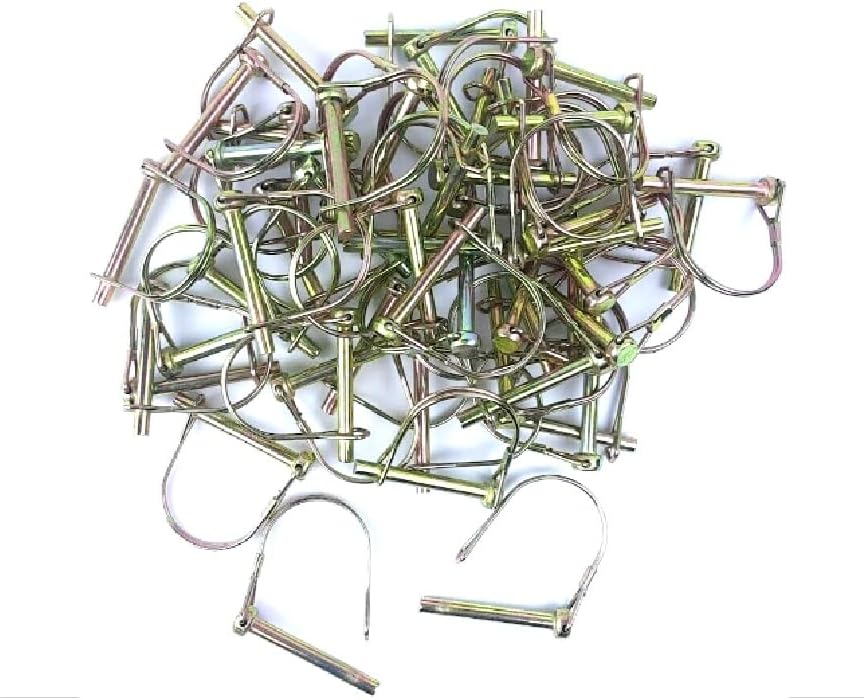 Amazon.com: 50 PACK LOT 1/4" COUPLER SAFETY PIN SNAP LOCK TRAILER ROUND ...