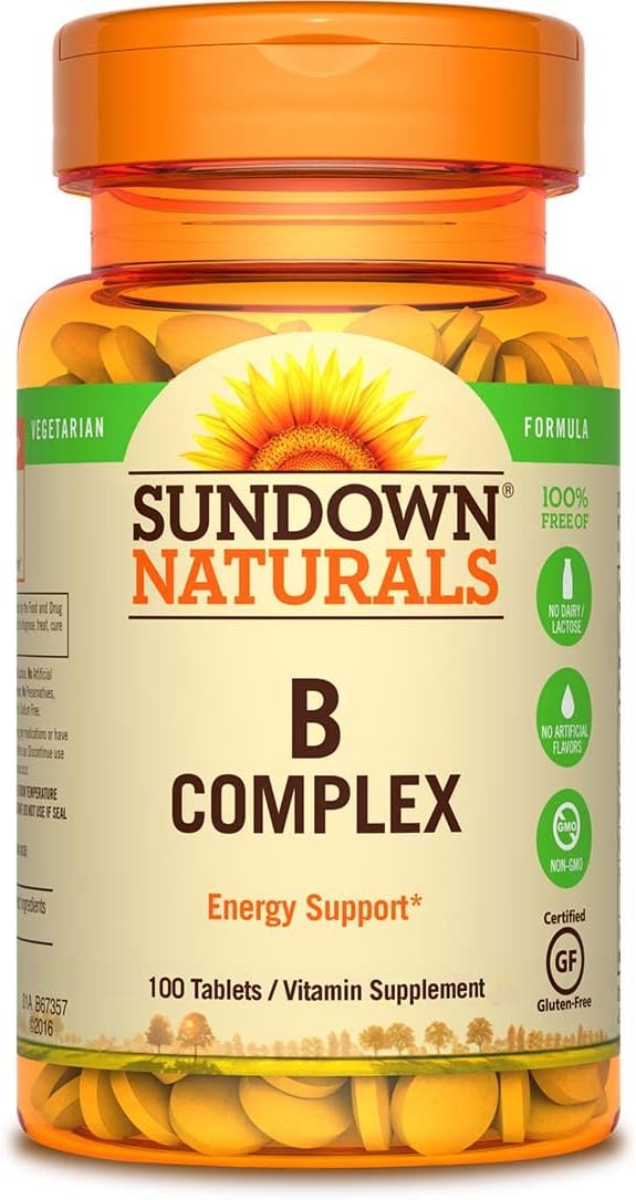 Amazon.com: Sundown Naturals Vitamin B Complex, 100 Tablets each (Value ...