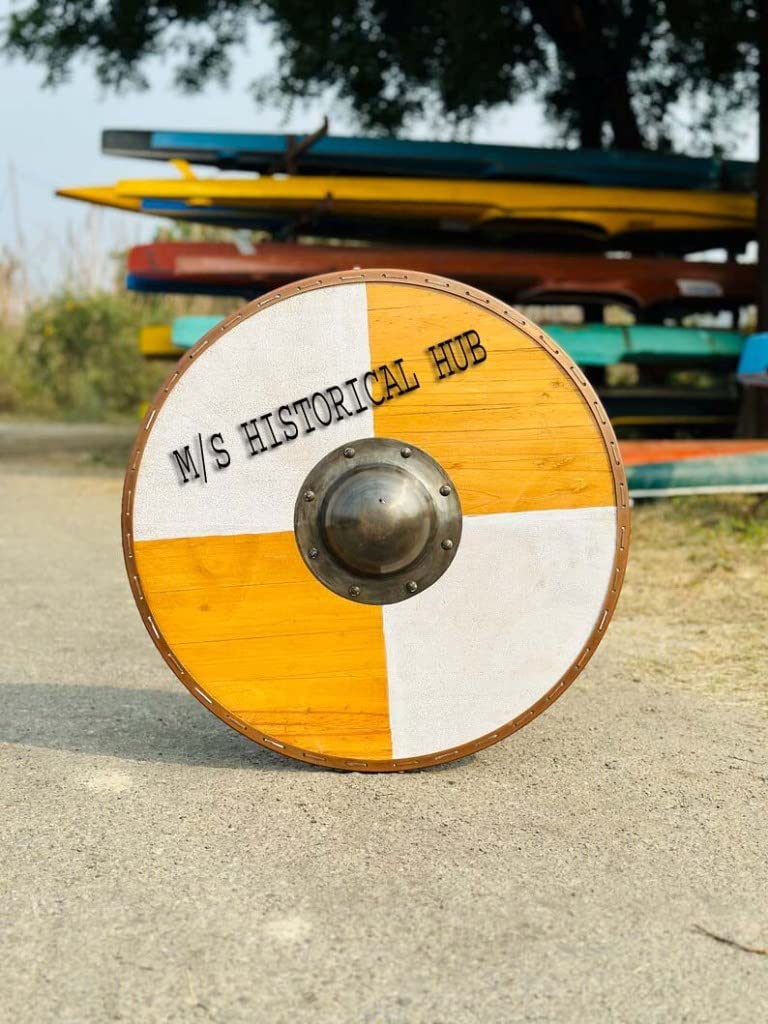 Buy M/S Historical HUB Medieval Armor Wooden Cosplay Shield | Medieval ...