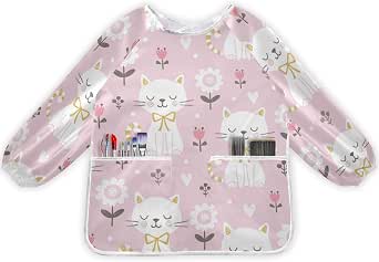 Amazon.com: MFTJYO Painting Smocks for Kids Art Smocks Eating with ...