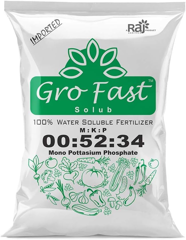 Raj AgriTech GRO Fast 100% Water Soluble Complex Fertilizer (M:K:P 00: ...