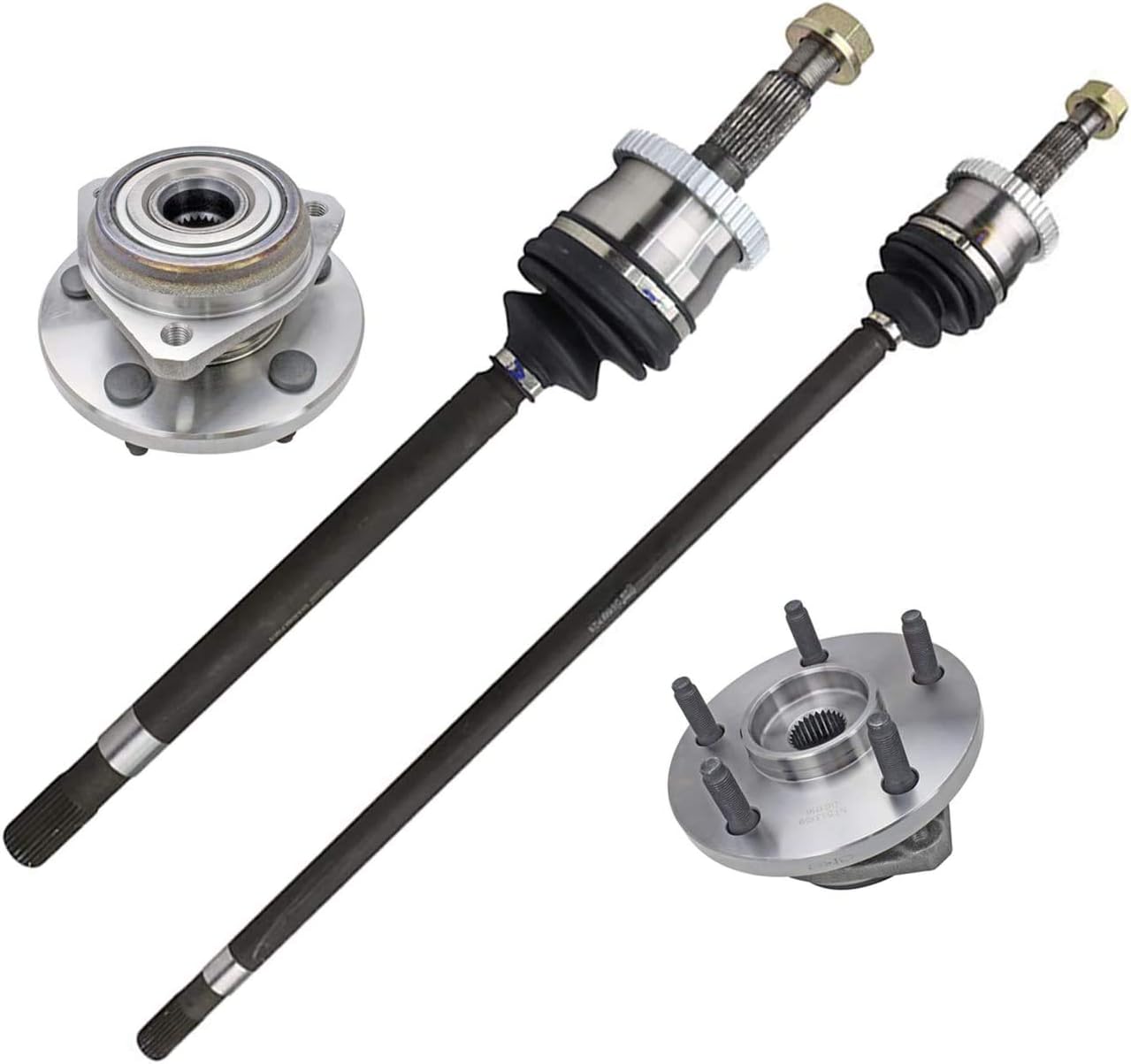 Amazon.com: Bode-man 4PC Front CV Axle Drive Shafts + Front Wheel Hub ...