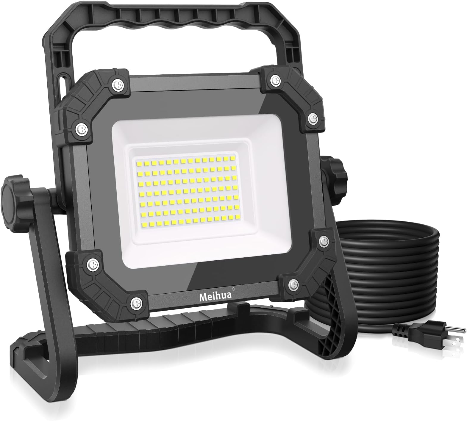 MEIHUA 80W LED Work Light with Stand, 8000LM LED Flood Lights, 800W ...
