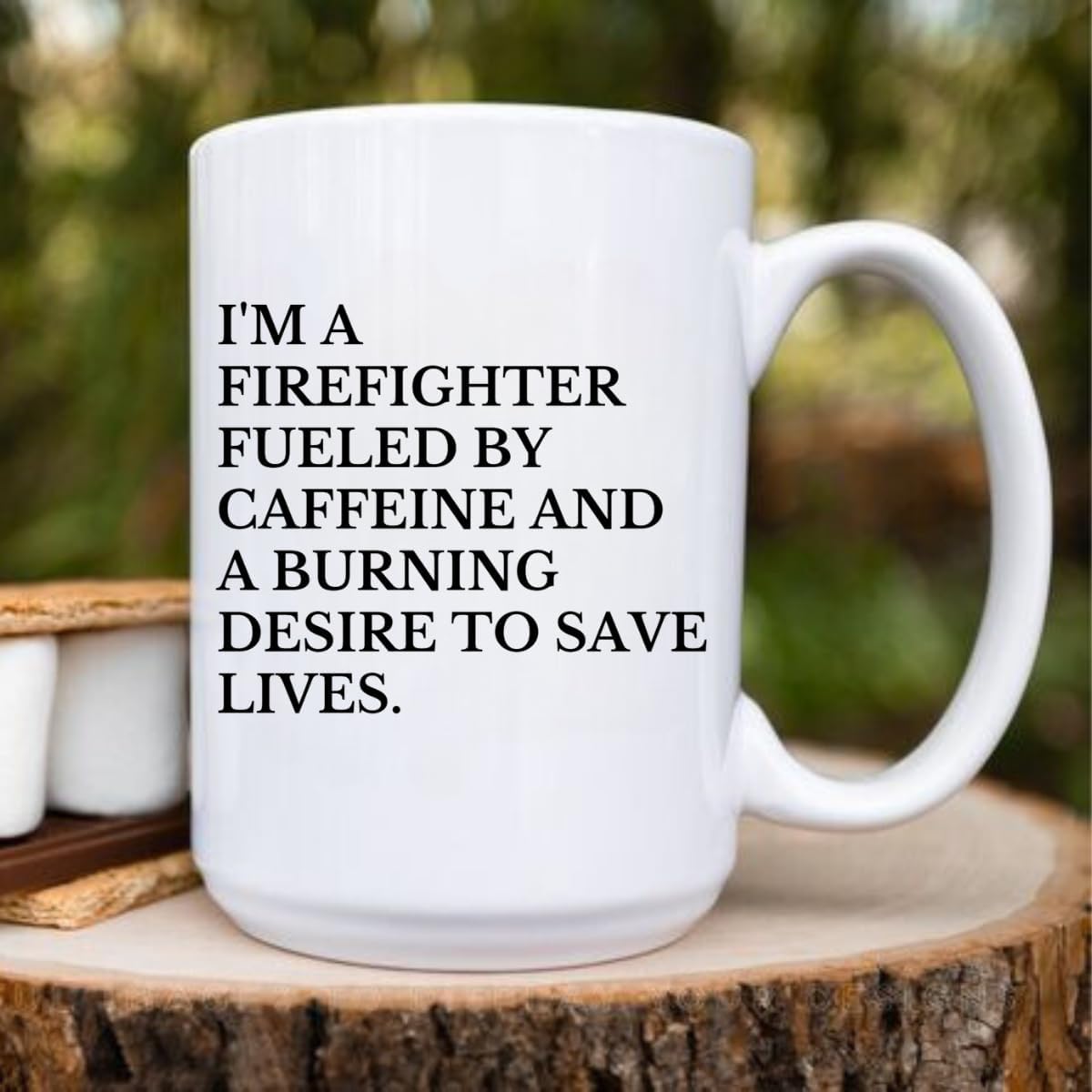 Amazon.com: Hilarious Firefighter Coffee Mug Fueling Heroes One Sip at ...