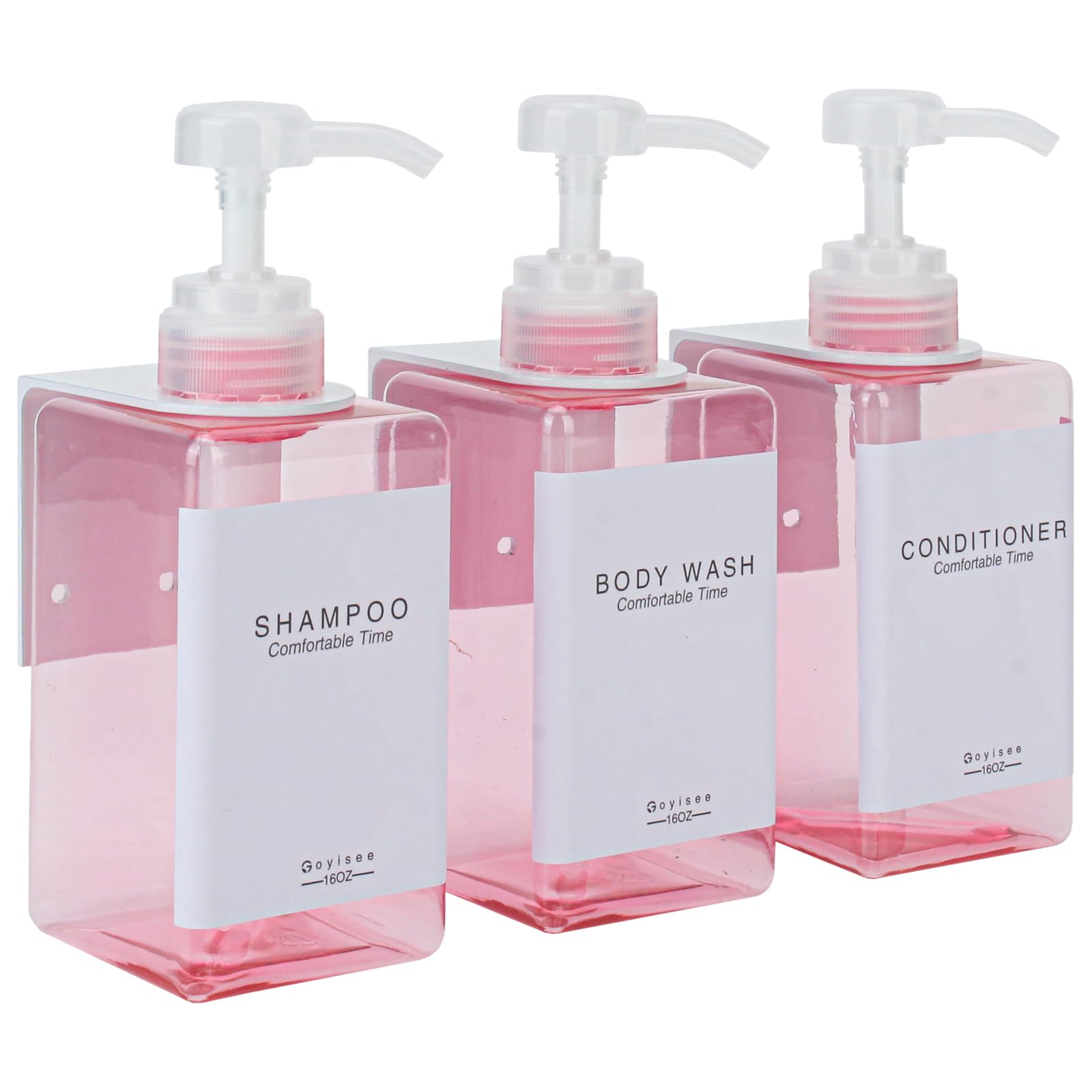 Amazon.com: GOYISEE Refillable Shampoo and Conditioner Bottles for ...