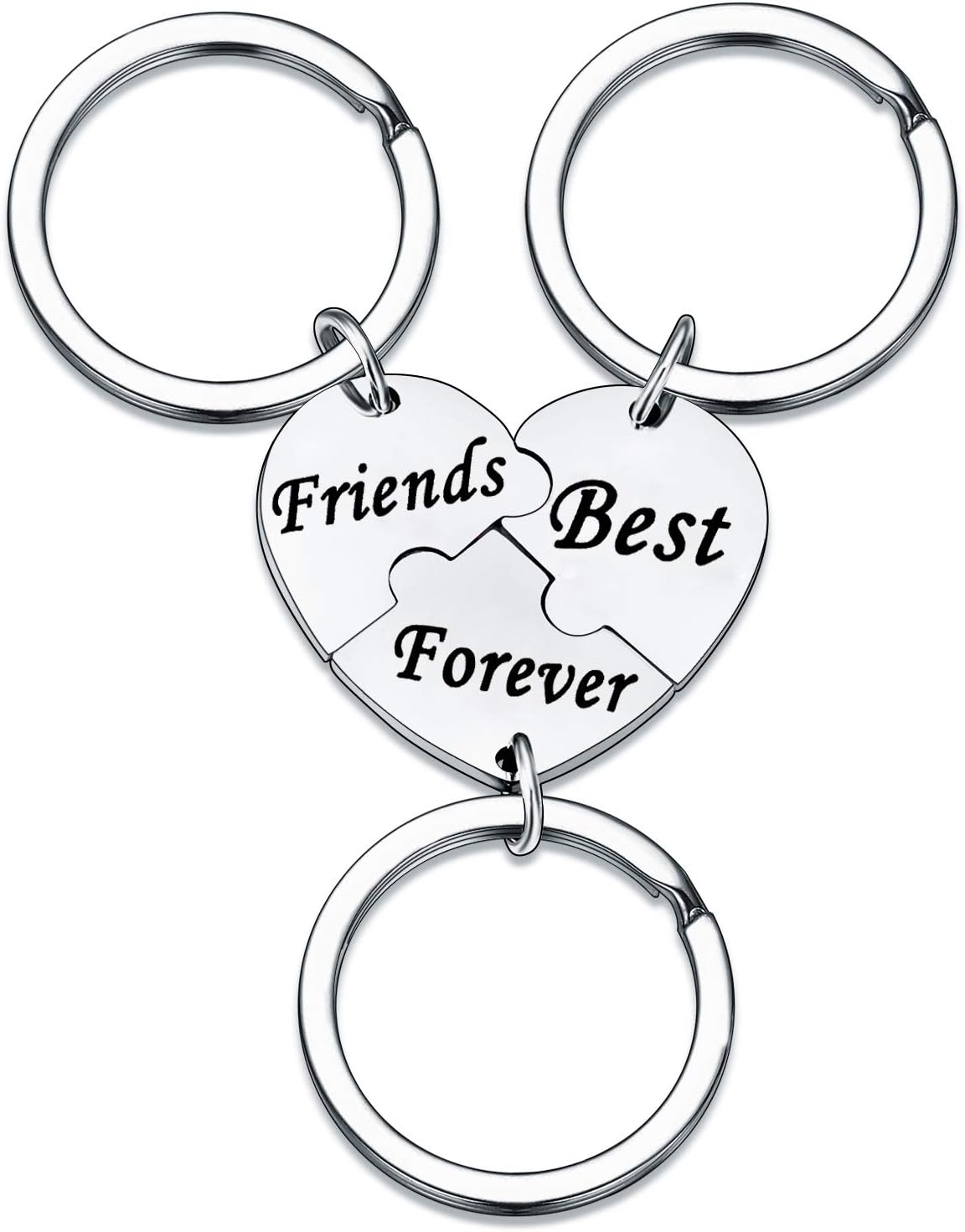 Amazon.com: YEEQIN 3PCS Best Friends Forever Keychain Set, Best Friends ...