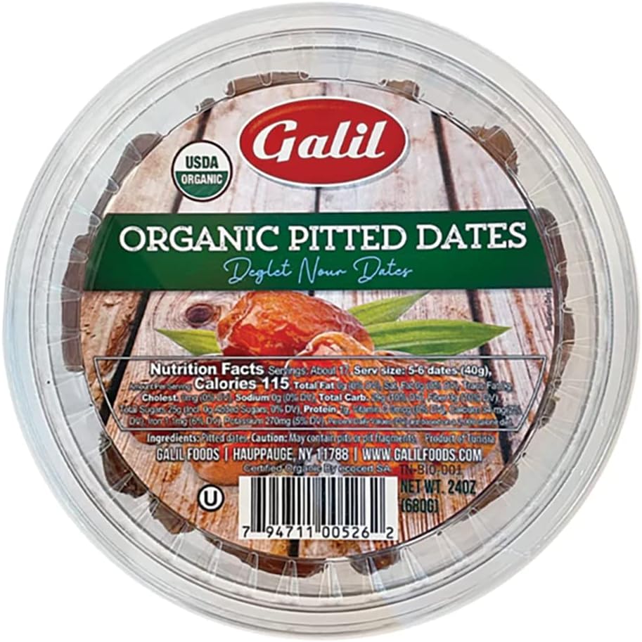 Amazon.com: Galil Organic Pitted Dates 24 Ounces – USDA Organic Deglet ...