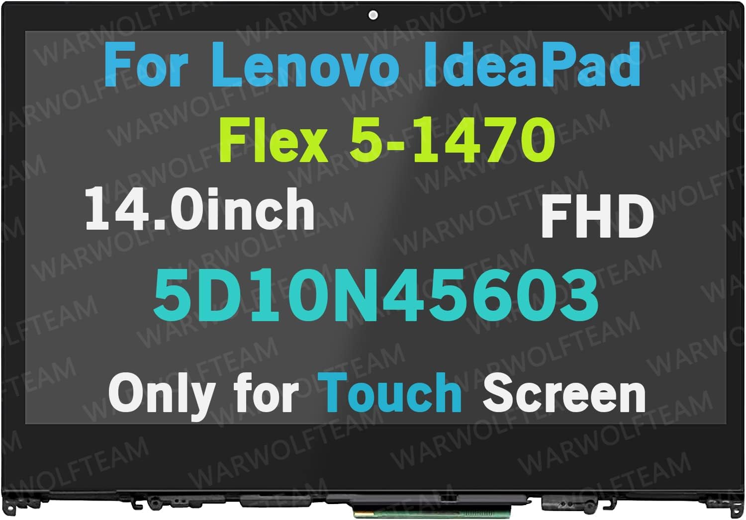 Amazon.com: WARWOLFTEAM 14inch LCD LED 1920X1080 FHD IPS 30Pins 60Hz Touch Screen Digitizer ...