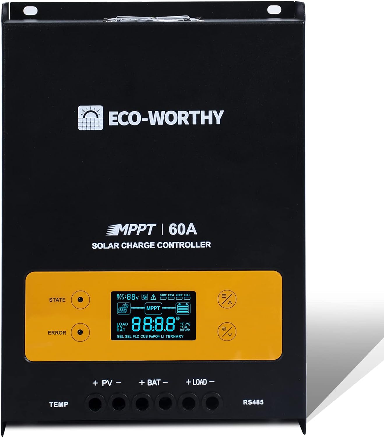 ECO-WORTHY Controlador de carga solar MPPT de 60 A, entrada de CC de ... ECO-WORTHY Controlador de carga solar MPPT de 60 A, entrada de CC de ...