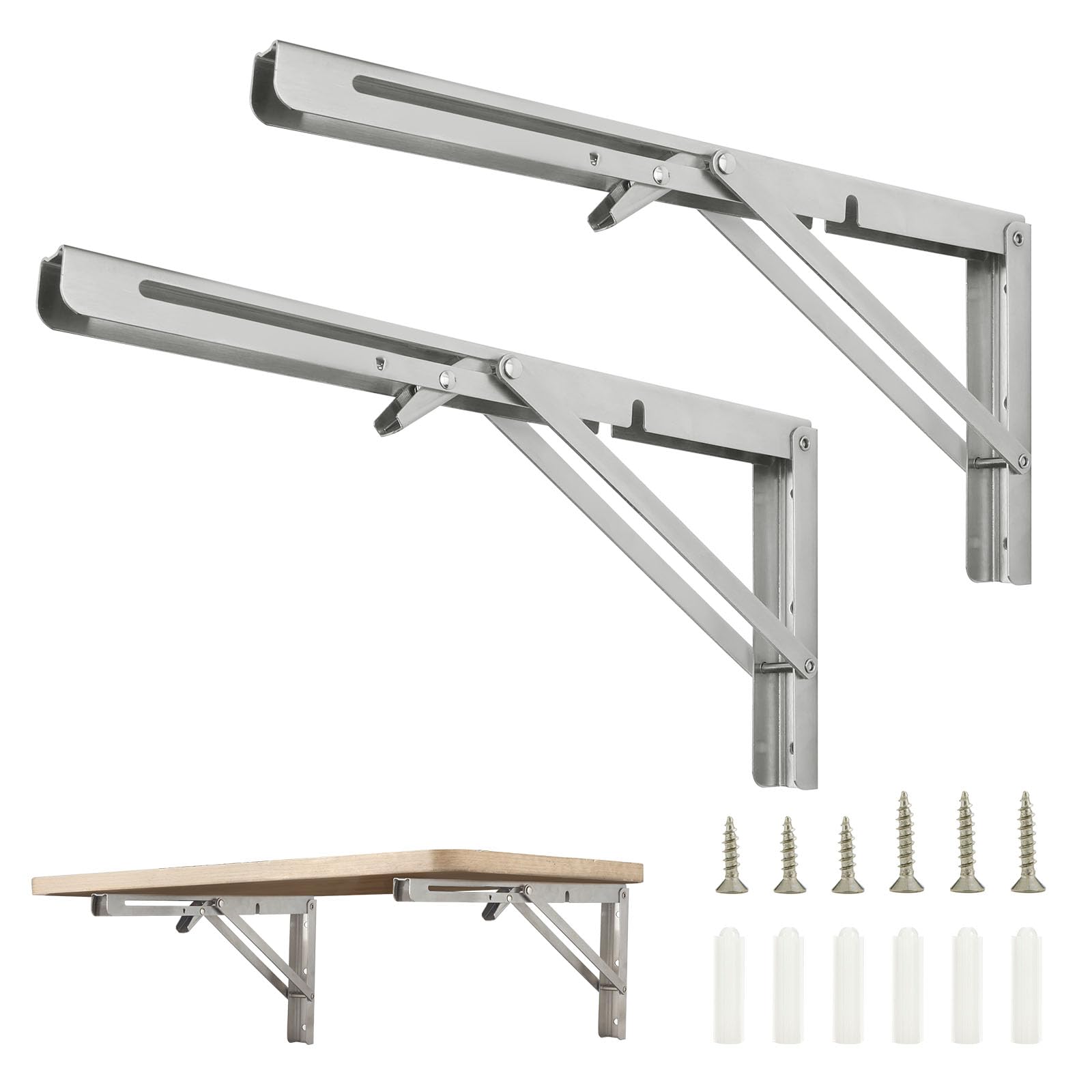 Snapklik.com : LONTAN Folding Shelf Brackets - Heavy Duty Shelf ...
