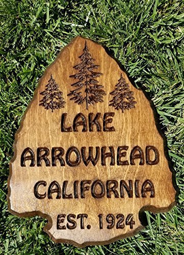 Amazon.com: Lake Arrowhead California Carved Wood Sign : Home & Kitchen