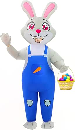 Amazon.com: XYJKIDSES Inflatable Bunny Costume Easter Bunny Costumes ...