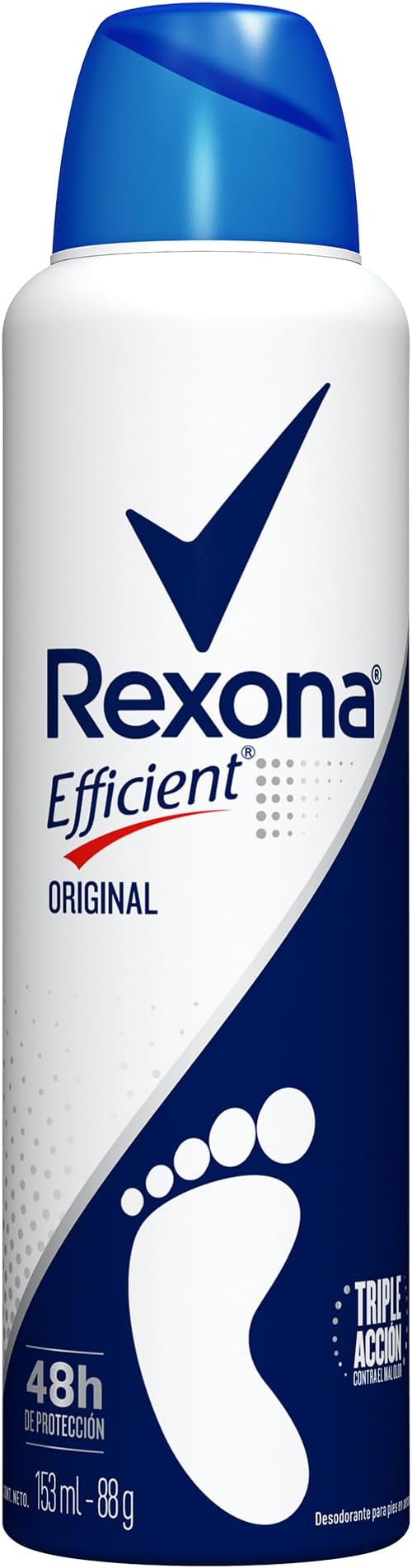 Amazon.com: REXONA EFFICIENT Desodorante para pies en aerosol 153 ml