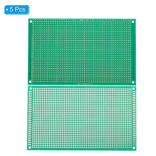 PATIKIL 5.9″ x 3.5″ PCB Board Circuit, 5 Pcs Prototype Perfboard Solder ...
