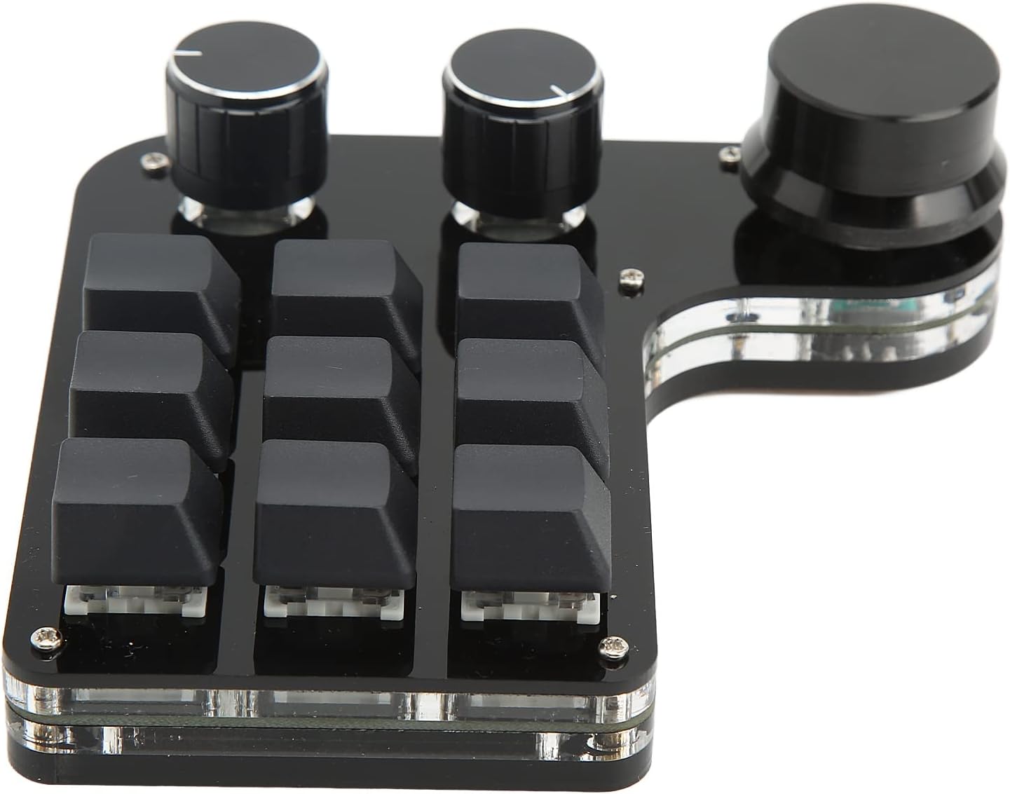 Amazon.com: RGB Backlit Mini Gaming Keypad 9 Key 3 Knob Blue Switch ...