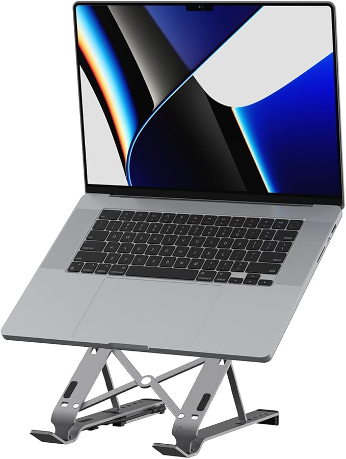 Amazon.com: j5create Portable Aluminum Laptop Stand with USB 4-Port Hub ...