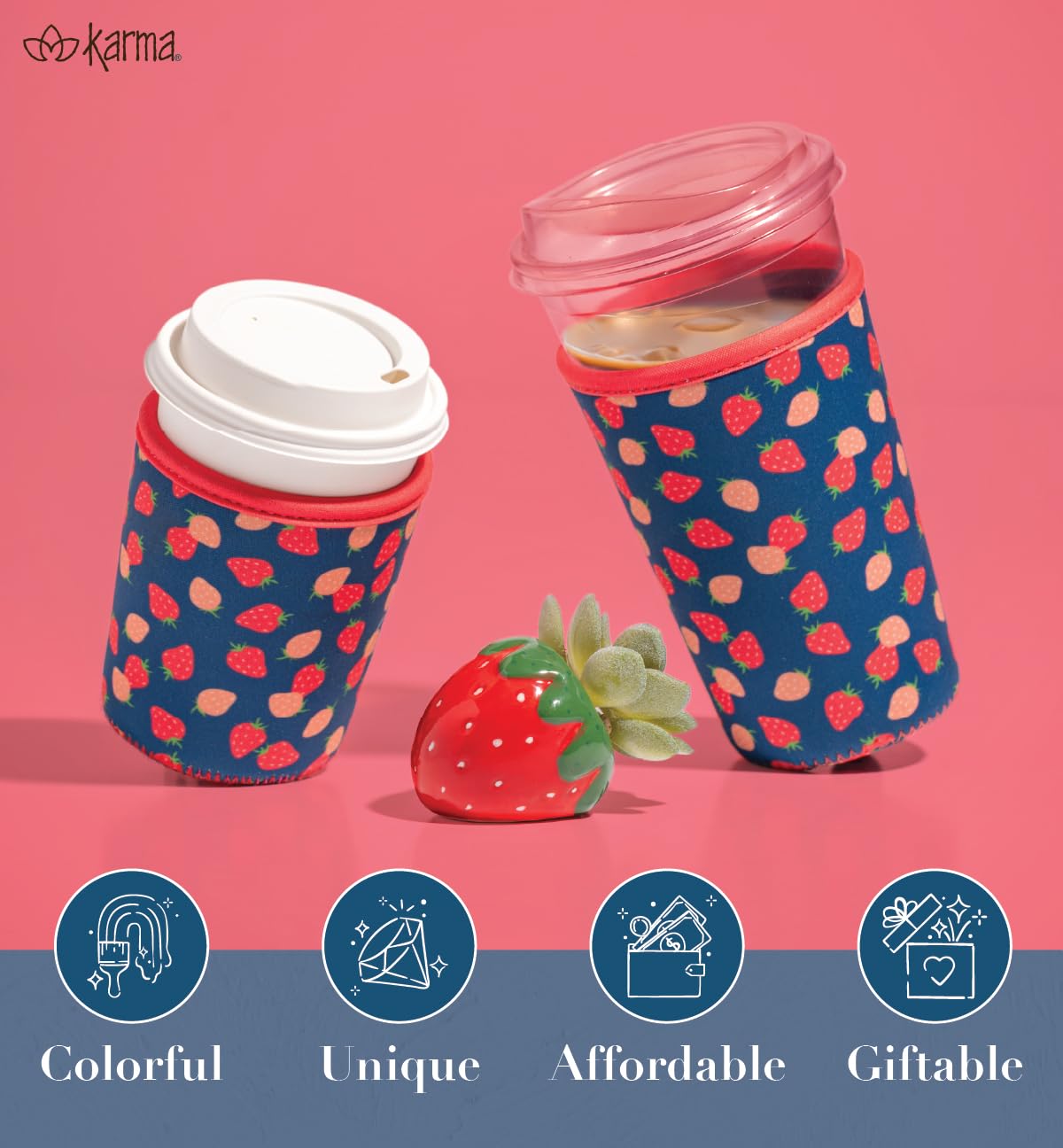 Snapklik.com : Reusable Iced Coffee Insulator, Iced Coffee & Cold Soda ...