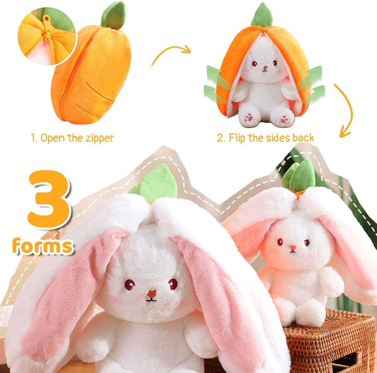 MIAODAM Peluche de conejo de Pascua, Kawaii Squishy lindo conejo de ...