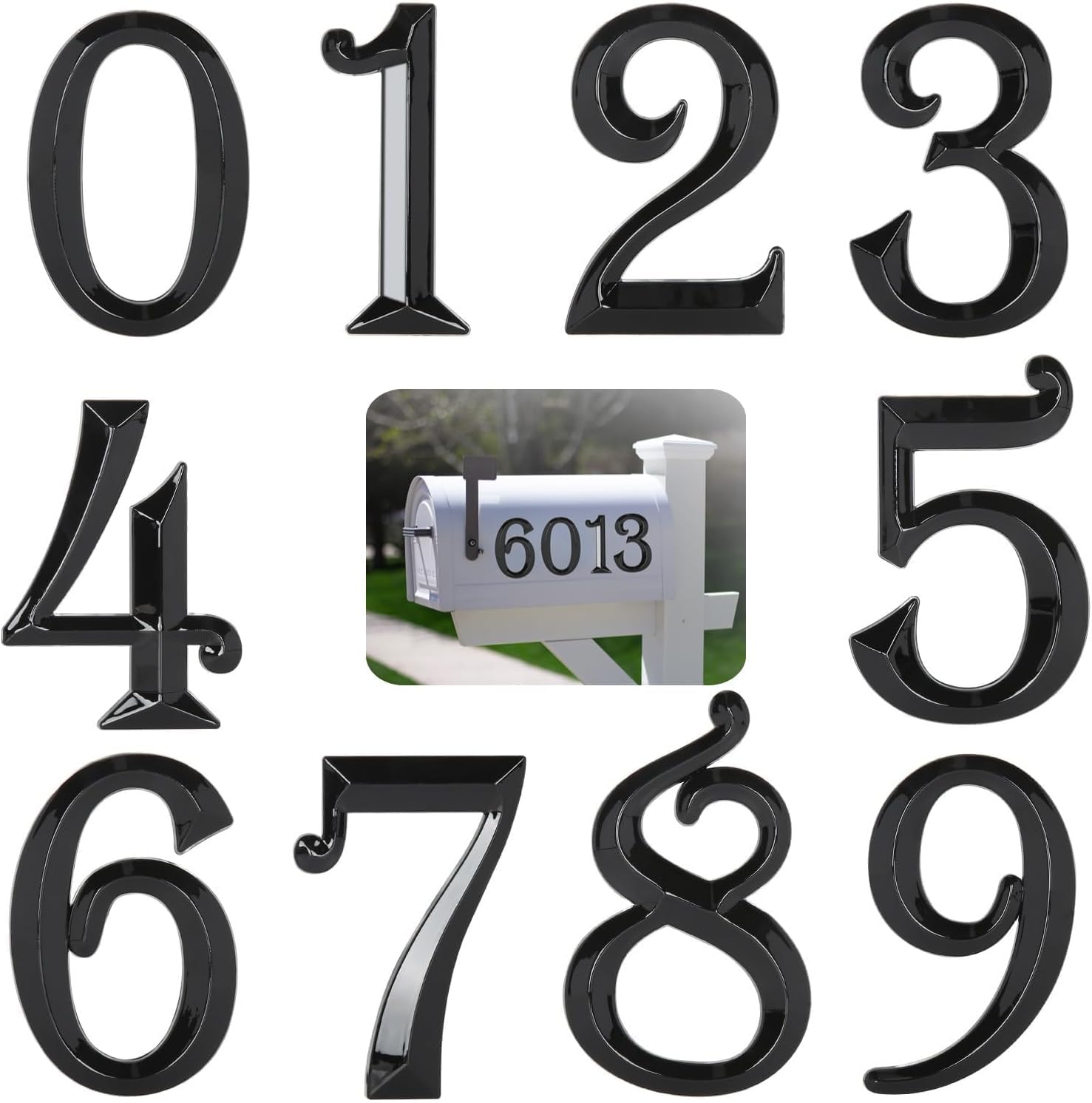 Amazon.com: Jiepuxiter 10Pcs Mailbox Numbers for outside 0-9, 2.75 inch ...