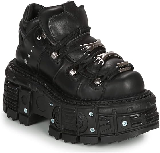 Amazon.com | New Rock M-tank106-c1 Unisex Platform Shoes | Motorcycle ...