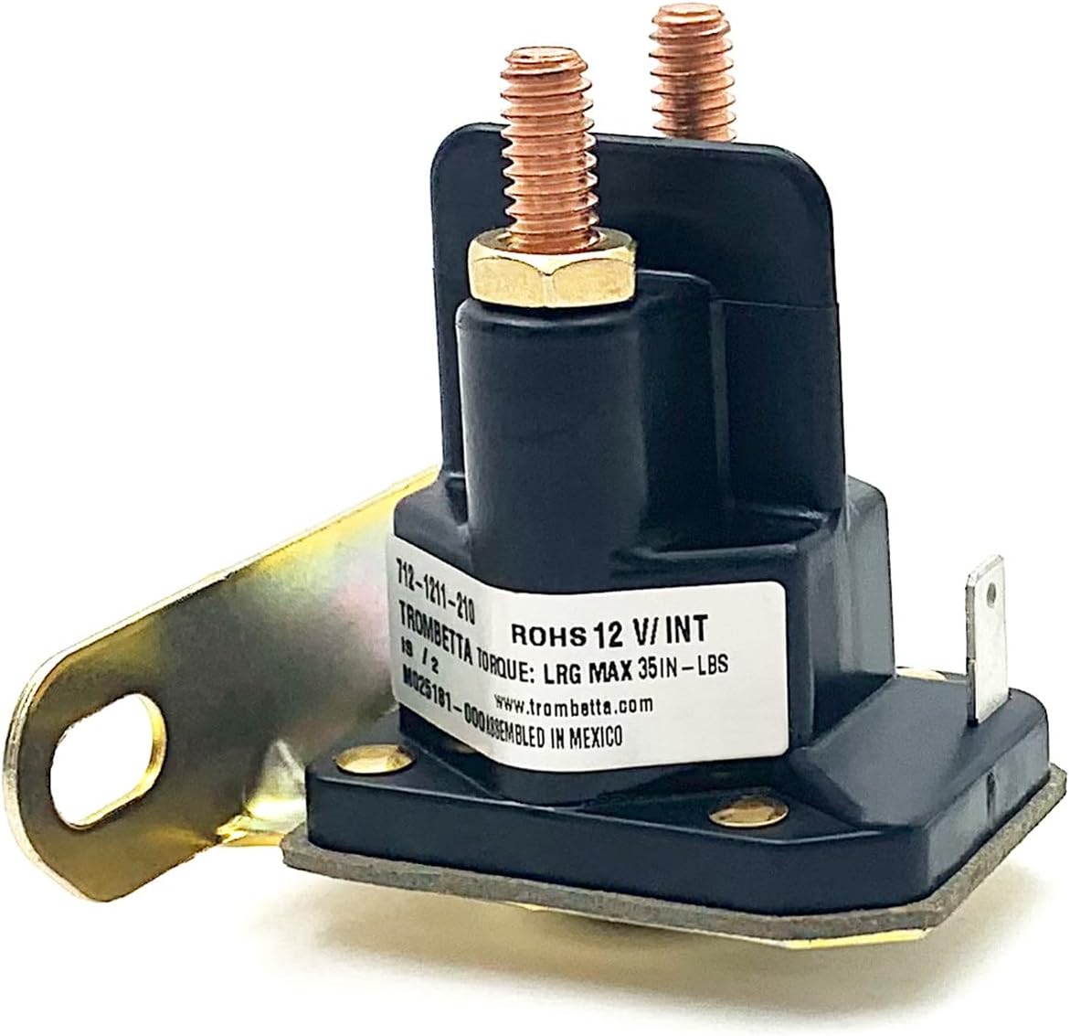 Amazon.com: Trombetta 712-1211-210 Plastic 12 Volt DC Contactor ...