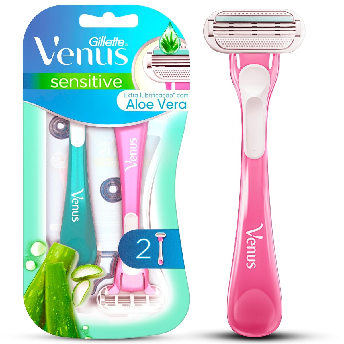 Gillette Venus Sensitive Aparelho de Depilação Feminina Descartável com ...