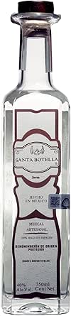 SANTA BOTELLA Mezcal Artesanal 100% Agave Espadín Joven de Oaxaca ...