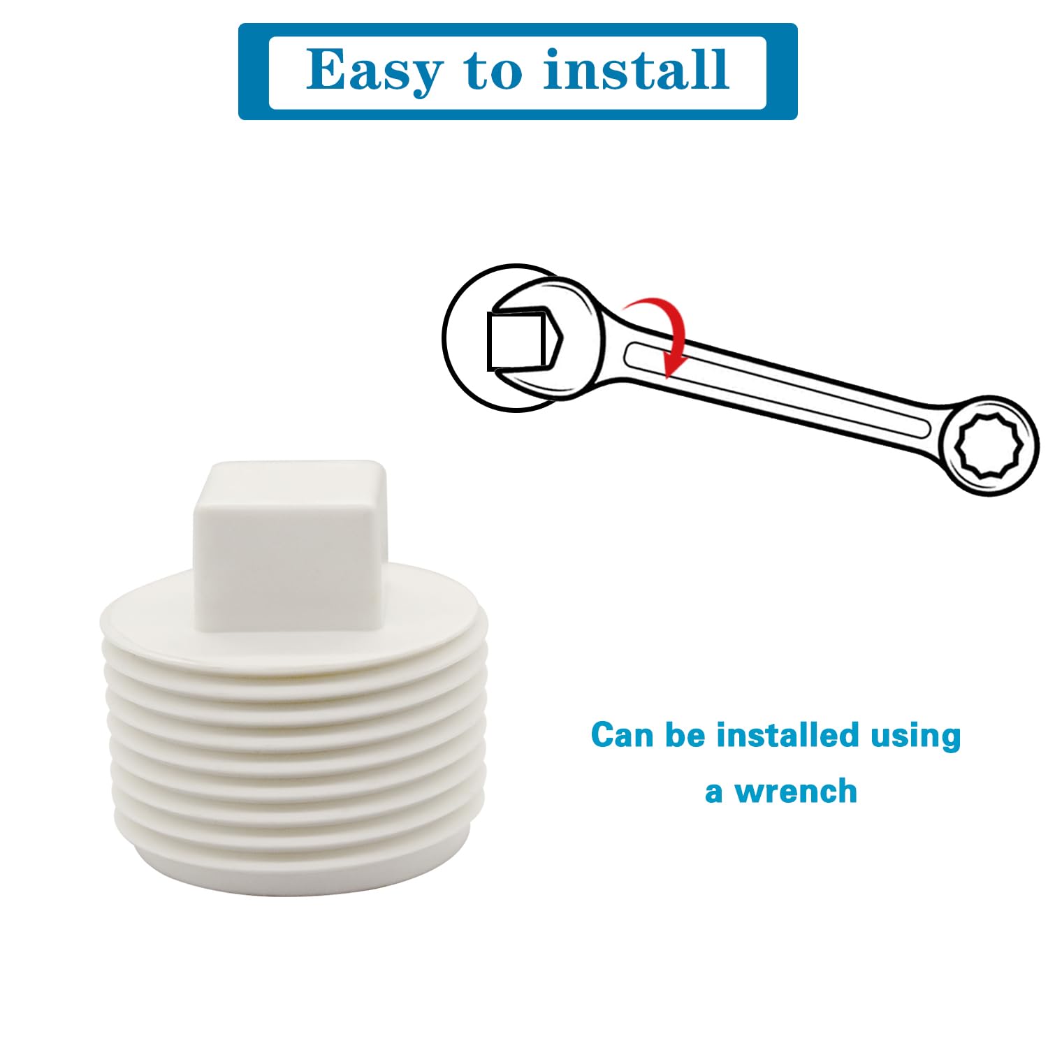 Snapklik.com : Fitvell 10PCS 1" NPT Male Threaded PVC Cleanout Plug