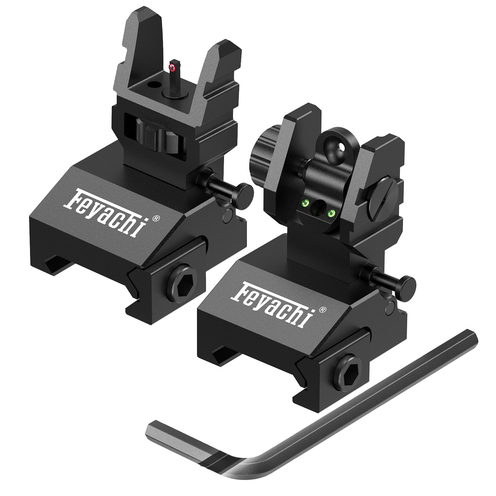 Snapklik.com : Feyachi S37 Fiber Optic Flip Up Iron Sights