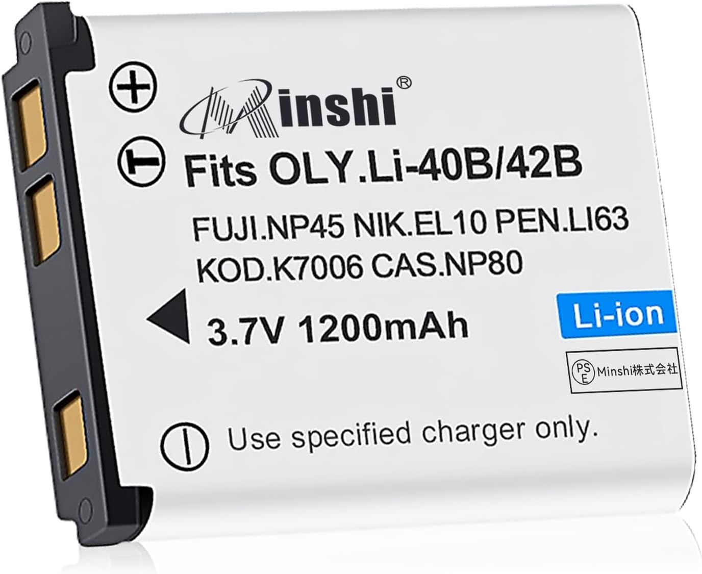 Amazon | MINSHI CASIO対応 充電式リチウムイオン NP-45S 交換バッテリー 対応互換Fujiflim NP-45S ...