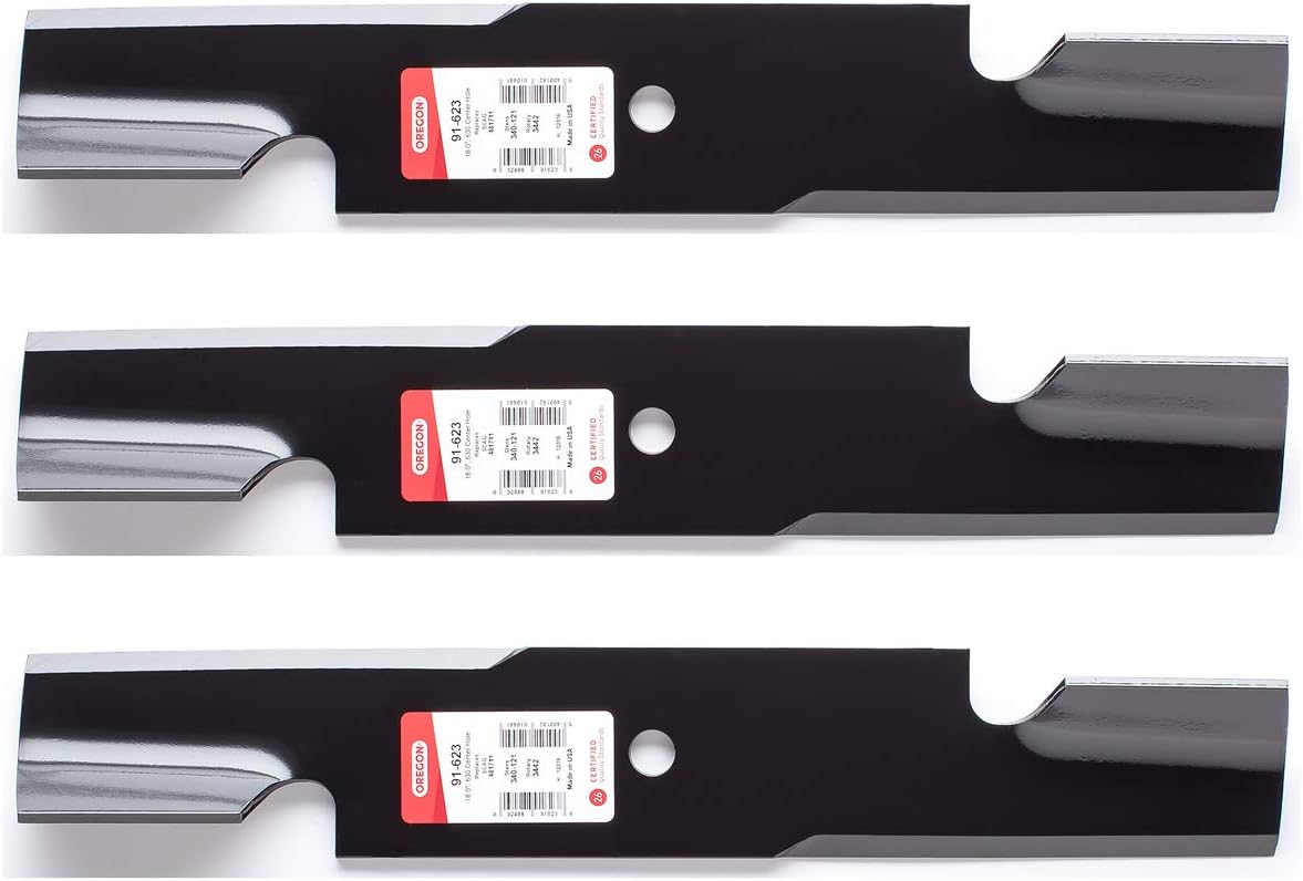 Amazon.com : 3PK Oregon 91-623 High Lift Blades for 18" John Deere ...