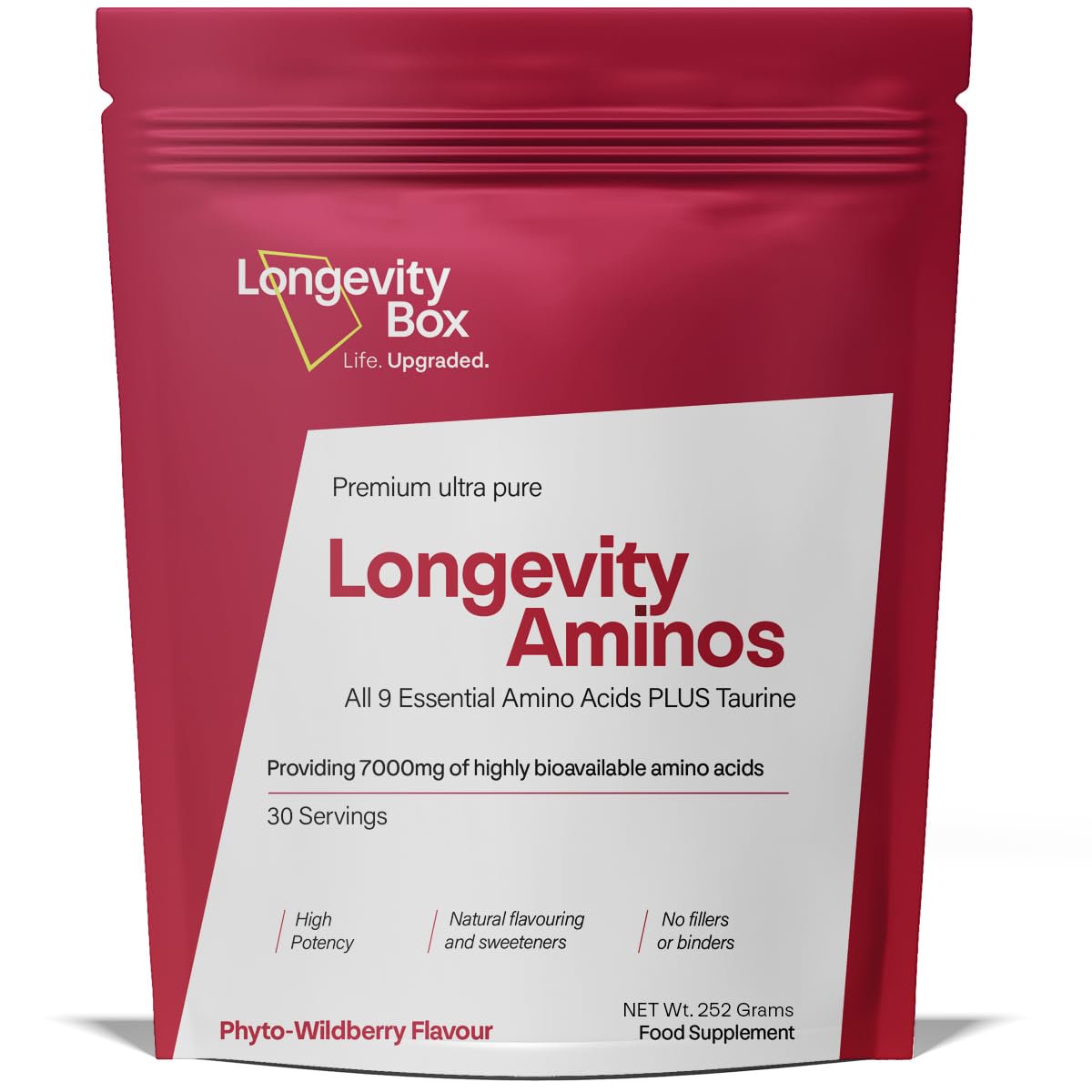 Longevity Box Amino Acids Powder - 7000mg of Highly Bioavailable BCAA ...