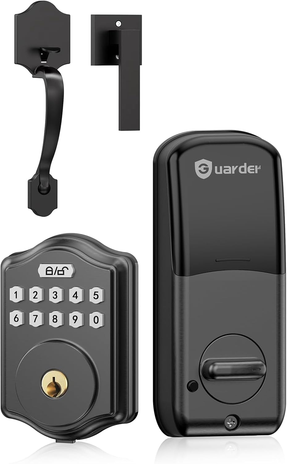 Keyless Entry Door Lock with 2 Lever Handles, Guarder Electronic Keypad ...