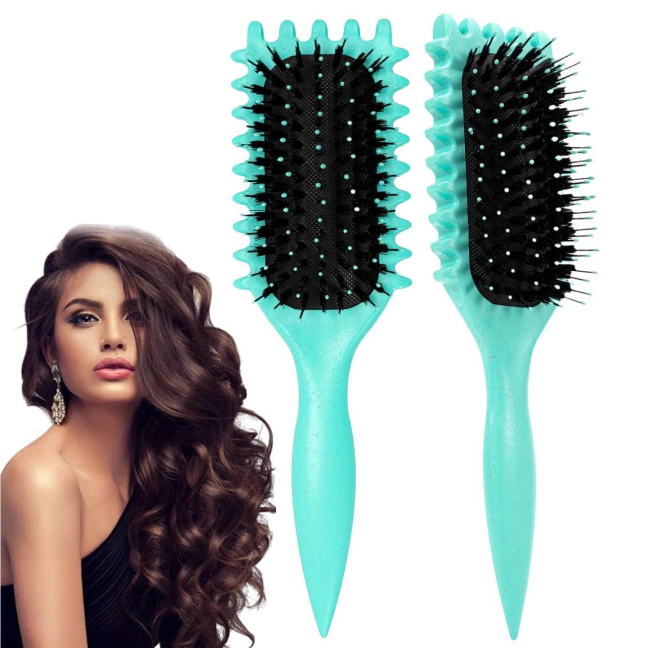 Curl Defining Brush, Curly Hair Brush, Boar Bristle Hair Brush, Hair Brush for Women, Curl Comb ...