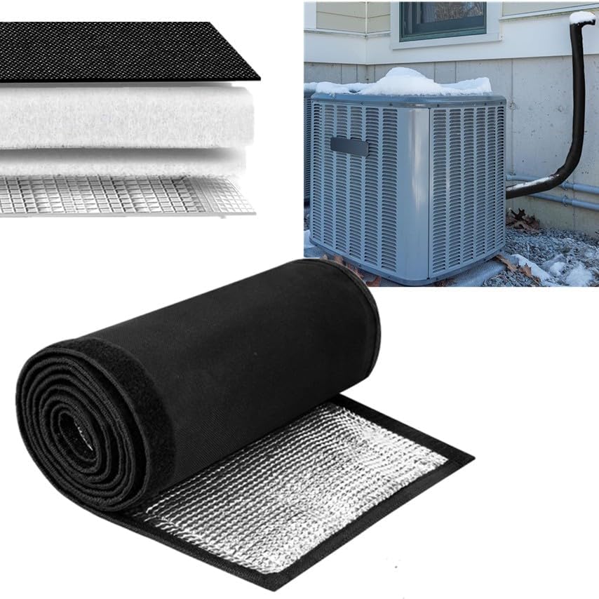 Wsobue AC Line Insulation Cover, 4 Layers 72" Lx10.2 W HVAC Copper Pipe ...