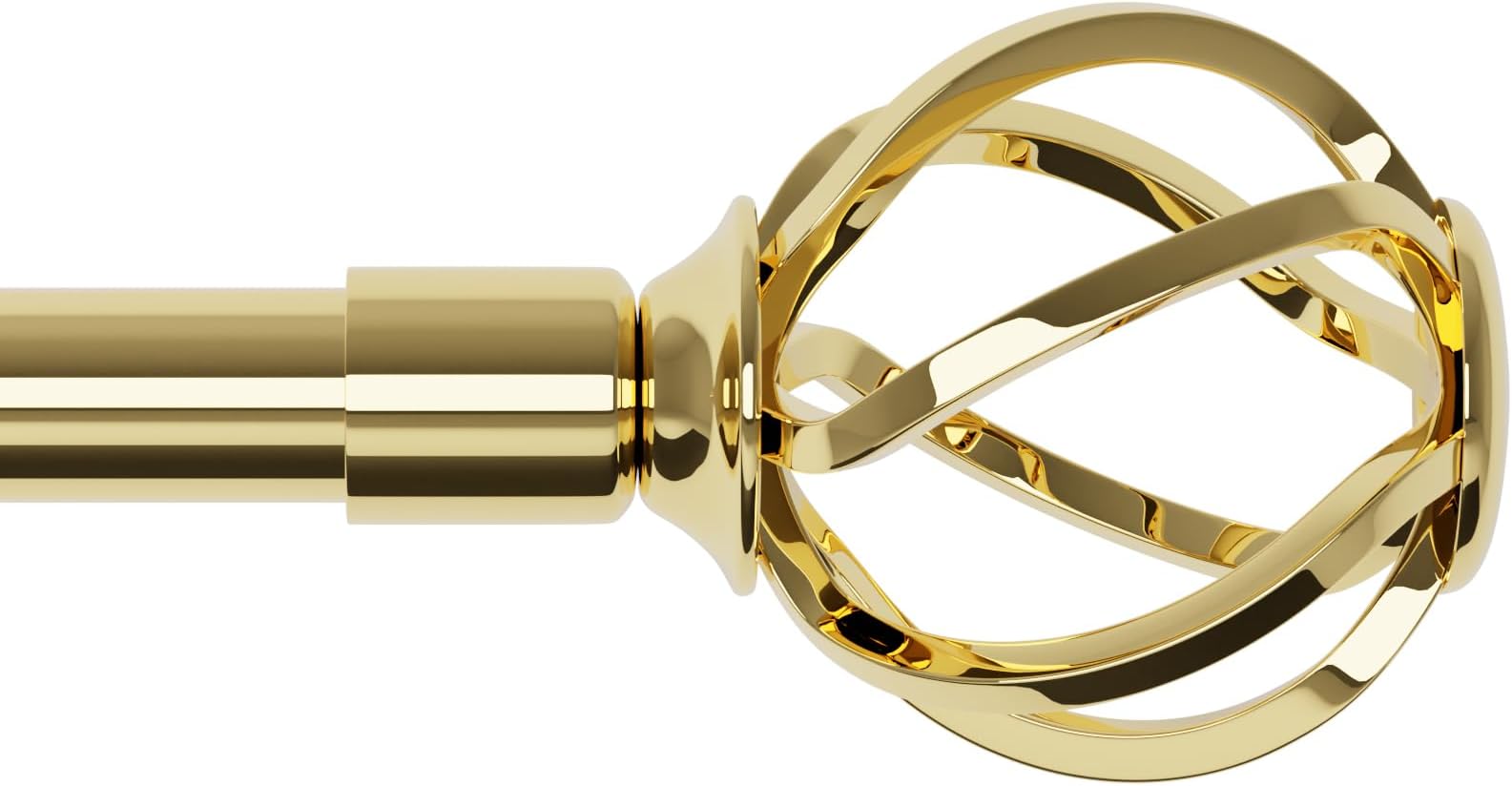 Amazon.com: Gold Curtain Rods for Windows 48 to 88 with Twisted Cage ...