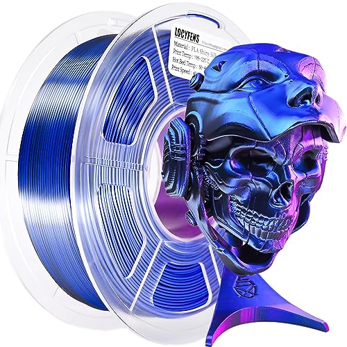 LOCYFENS PLA Filament 1.75mm, Silk PLA 3D Printer Filament, Tri Color ...