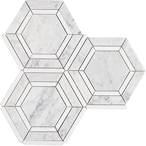 Diflat Hex Appeal Italy Bianco Carrara White Thassos Greek Marble ...