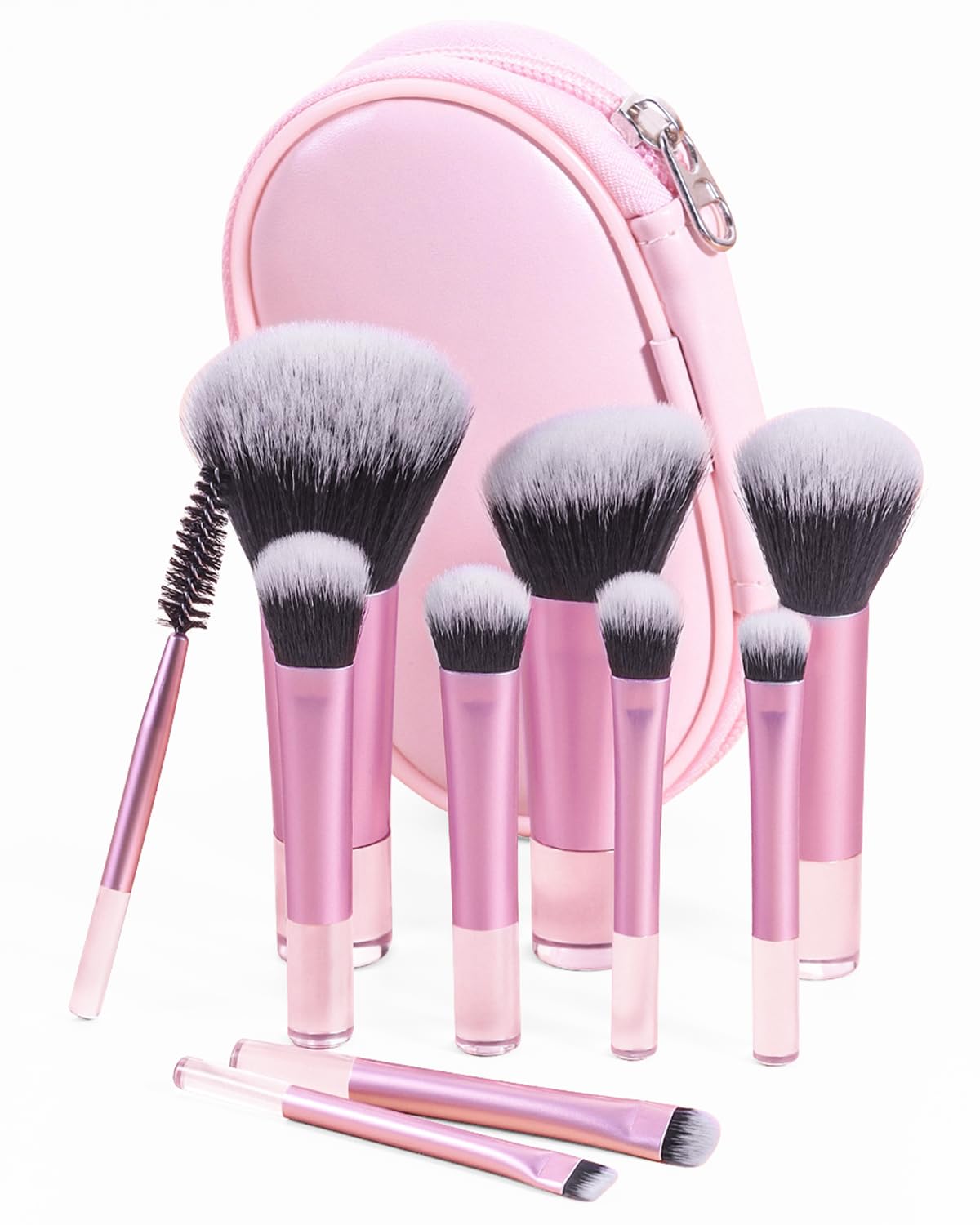 Amazon.com: 10 Pcs Mini Makeup Brush Travel Size Set With Brush Pouch ...
