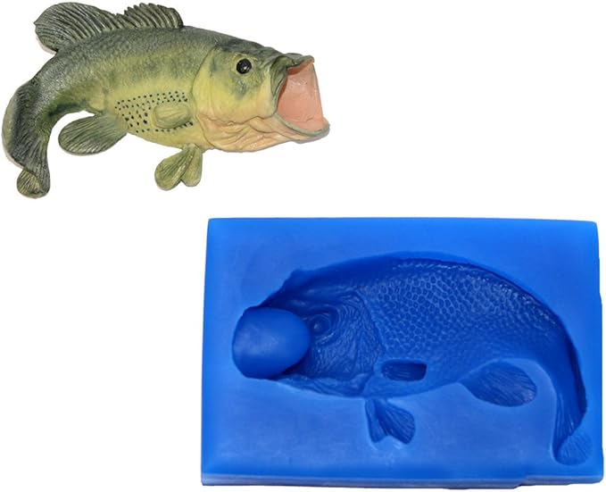 Amazon.com: Bass Silicone Fish Mold A207 by First Impressions Molds ...